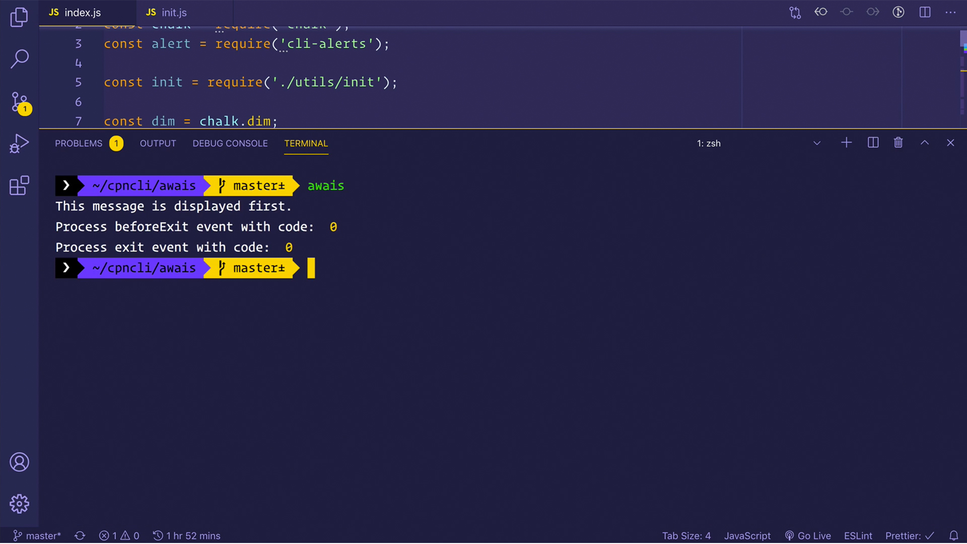 Node js Process Custom Error Handler